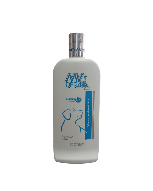 SHAMPOO MV DERMA ANTISEBORREICO Y QUERATOLITICO 500ML - AgRo PomPets